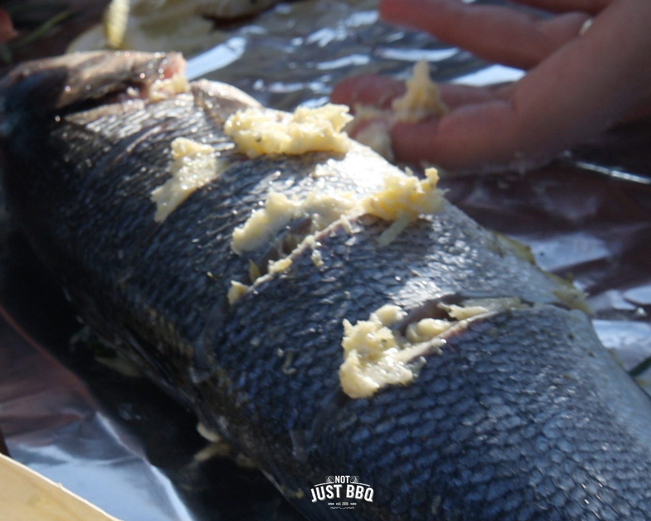 Grilled sea bass from the barbecue | Not Just BBQ
